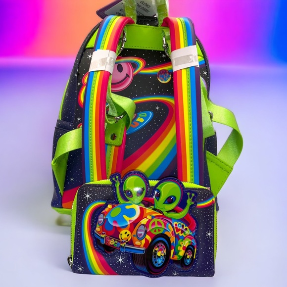 Loungefly | Bags | Loungefly Lisa Frank Cosmic Alien Ride Mini Backpack ...